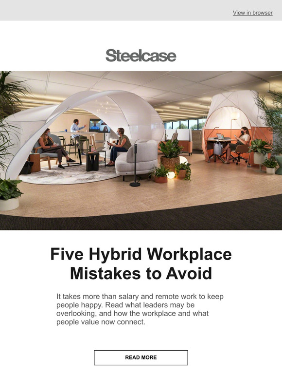 Steelcase: Five Hybrid Workplace Mistakes to Avoid | Milled