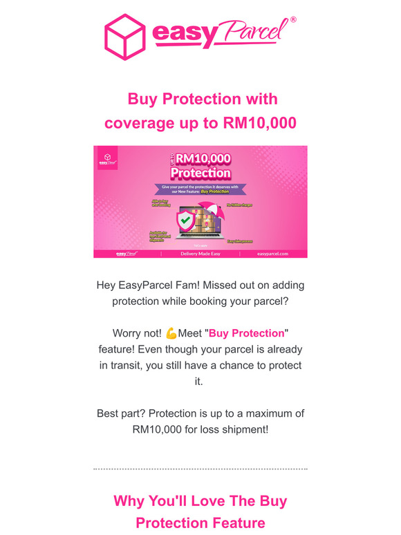 EasyParcel: Get Protection: Don't Let Your Parcel At Risk | Milled