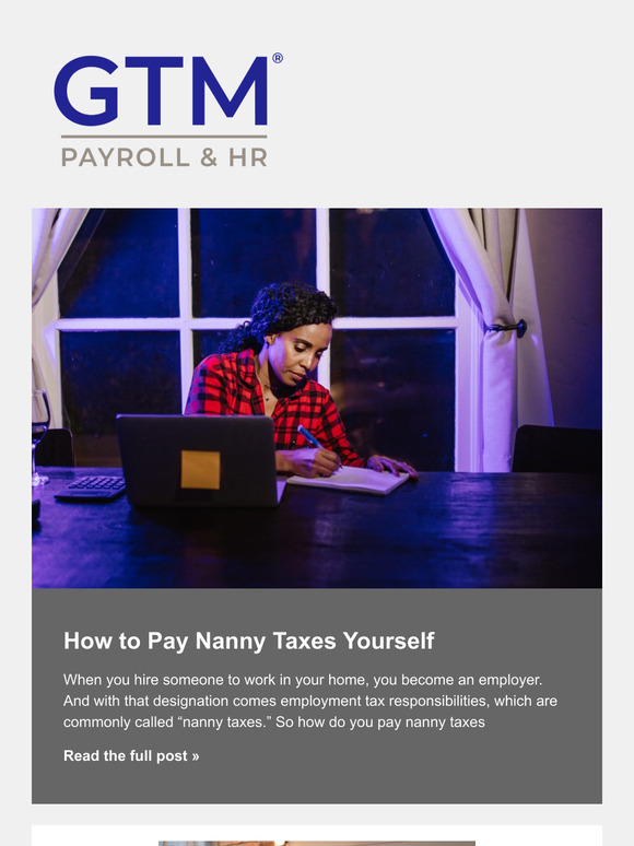 GTM: How to Pay Nanny Taxes Yourself | Milled