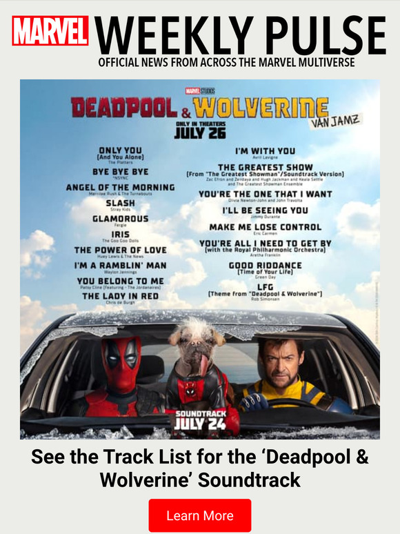 Marvel: Marvel’s Weekly Pulse 7/19: Track List for the ‘Deadpool ...