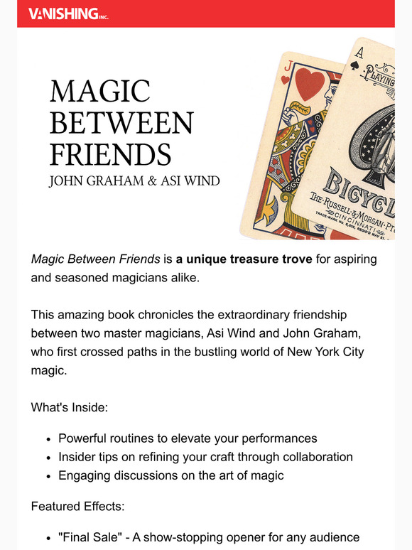 Vanishing Inc.: A book from Asi Wind and John Graham. | Milled