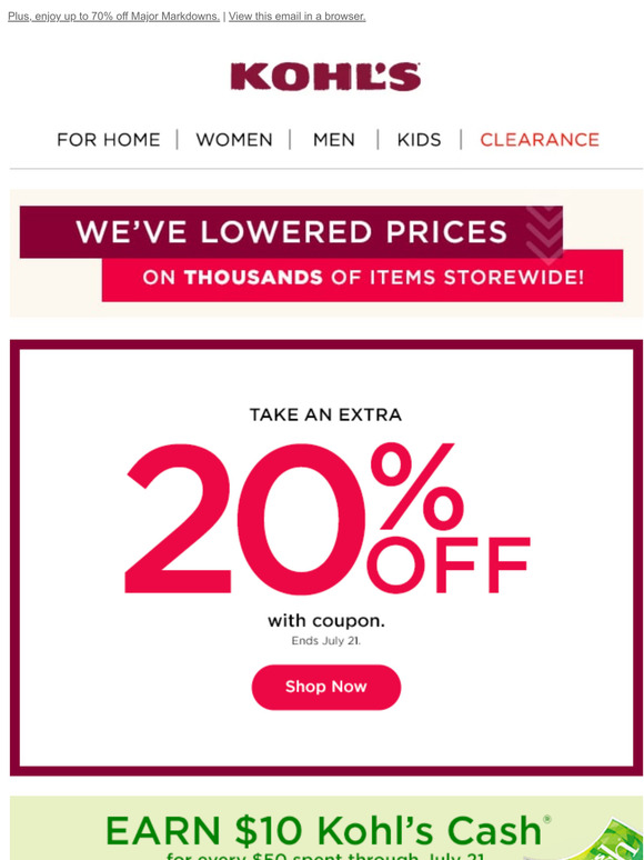 Kohl's: Take 20% off ... time for a little weekend shopping! | Milled