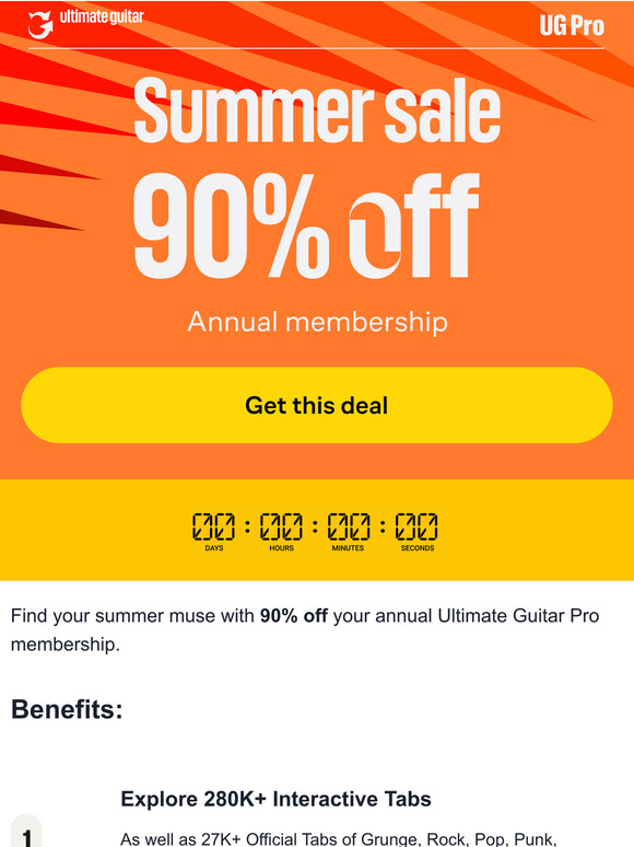 Ultimate Guitar Originals: 💥 Get 90% off UG Pro! | Milled