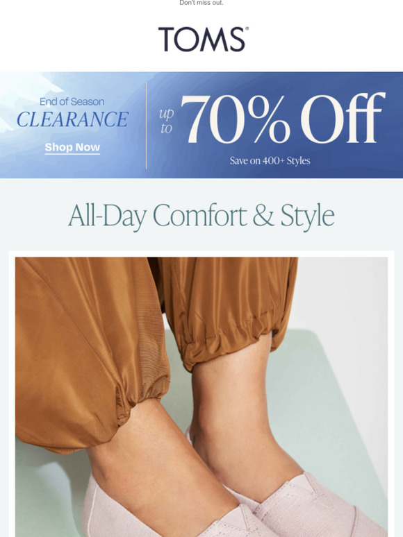 TOMS Email Newsletters: Shop Sales, Discounts, and Coupon Codes