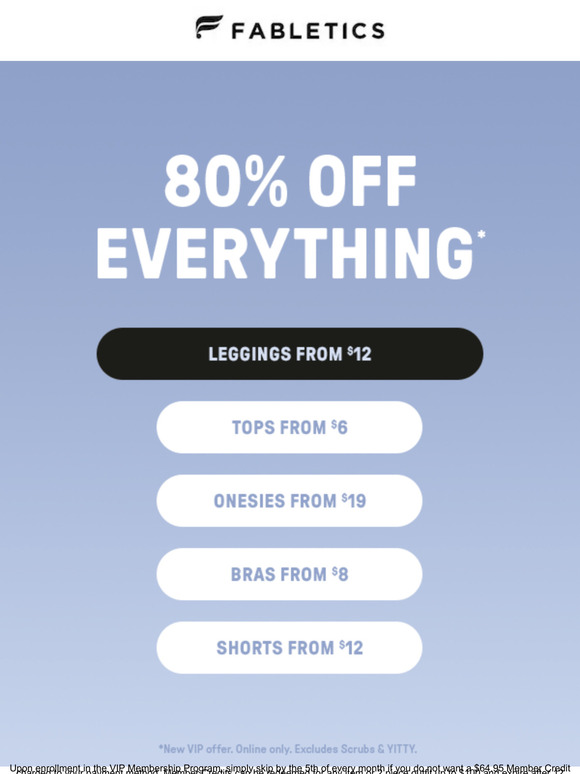 Fabletics: 80% OFF EVERY. SINGLE. THING. 😱 | Milled