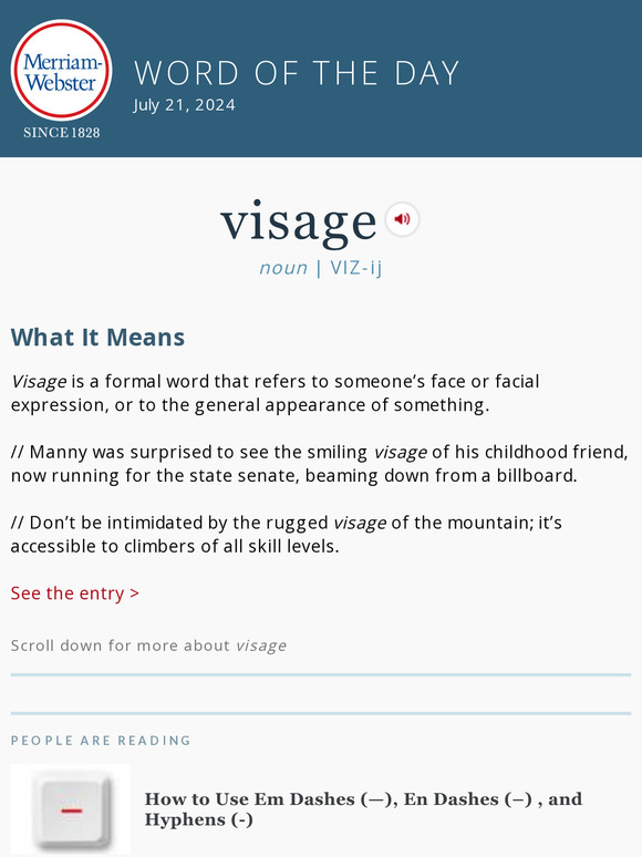Spell It!: Visage - plus, How to Use Em Dashes (—), En Dashes (–) , and ...