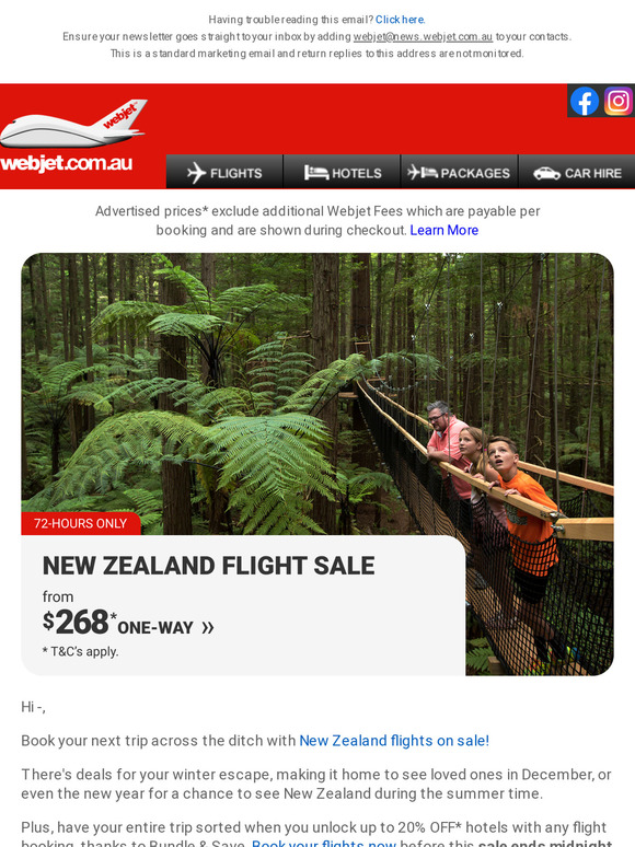 Webjet: New Zealand flight sale on now! 72 HOURS ONLY | Milled