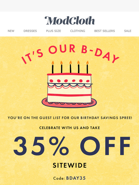 Modcloth Email Newsletters: Shop Sales, Discounts, and Coupon Codes