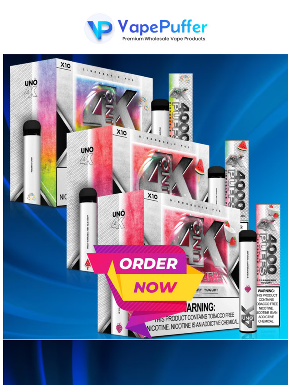 Vapepuffer: 🔮 The Uno 4K, by UNO is a disposable vape pod comes in 12 ...