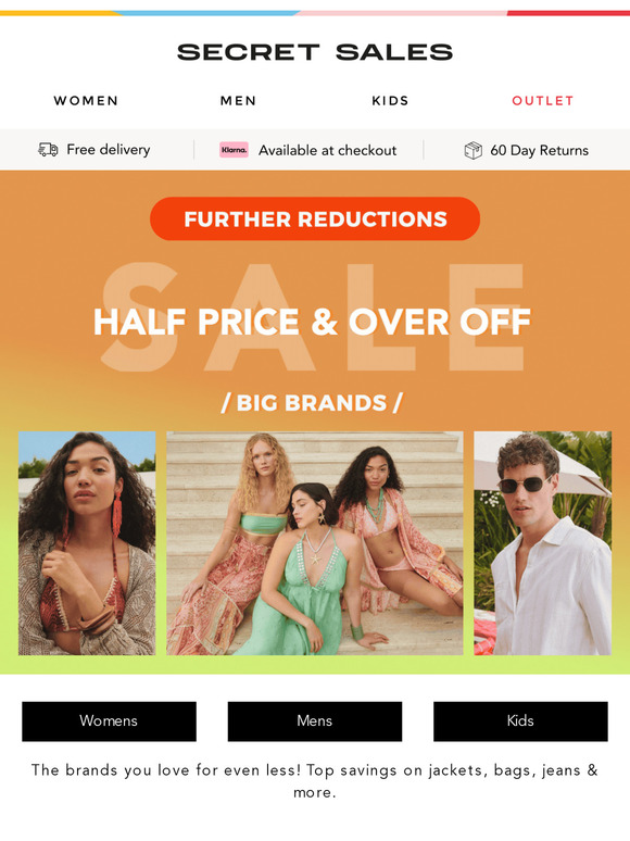 Secret Sales: Sale! HALF PRICE & OVER off iconic brands | Milled