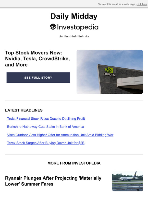 Investopedia: Top Stock Movers Now: Nvidia, Tesla, CrowdStrike, and ...