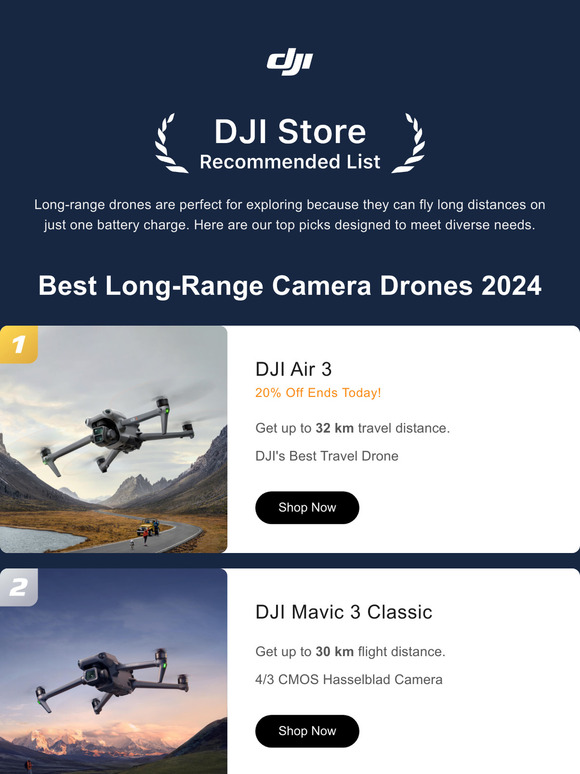 DJI: Best Long-Range Camera Drones 2024 | Milled