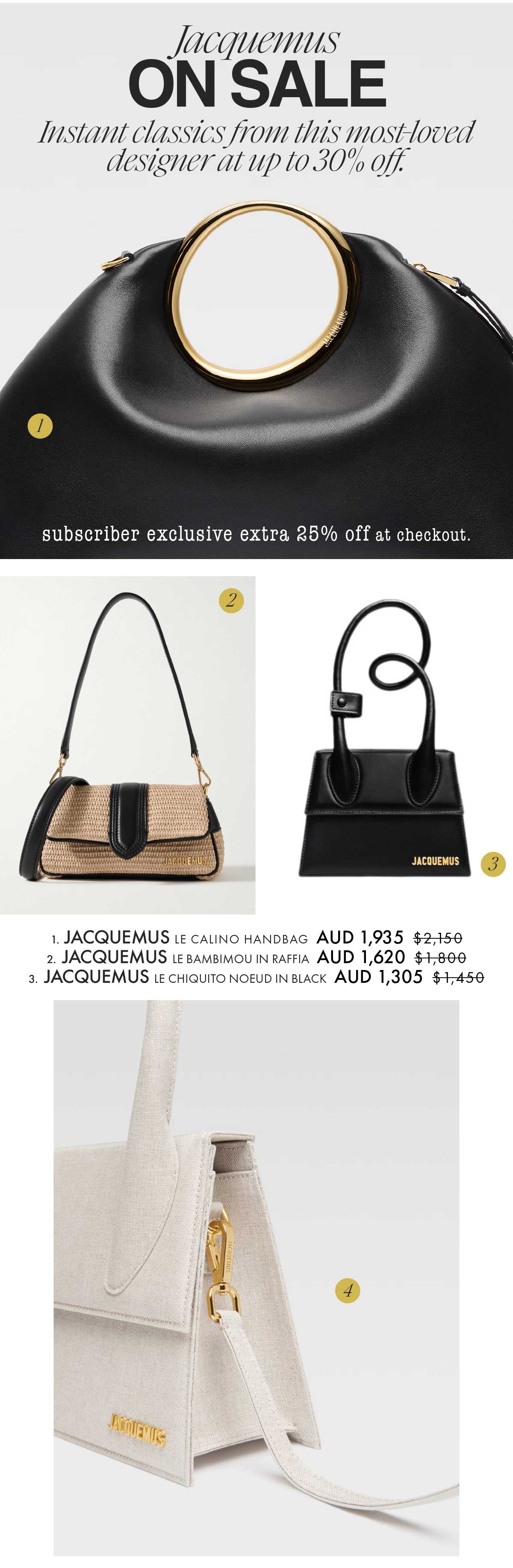 COSETTE: Instant Classics from Jacquemus. Here's our Top Ten we think ...