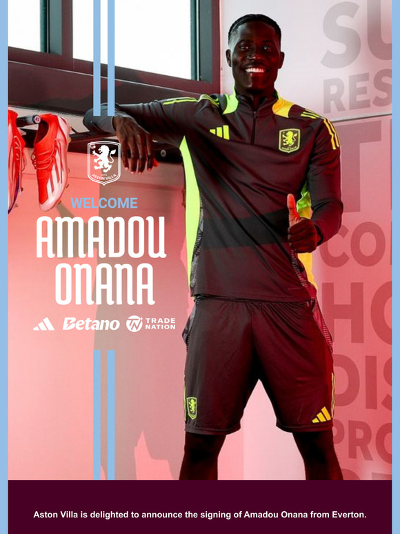 Aston Villa: Welcome to Aston Villa, Amadou Onana. ️ | Milled