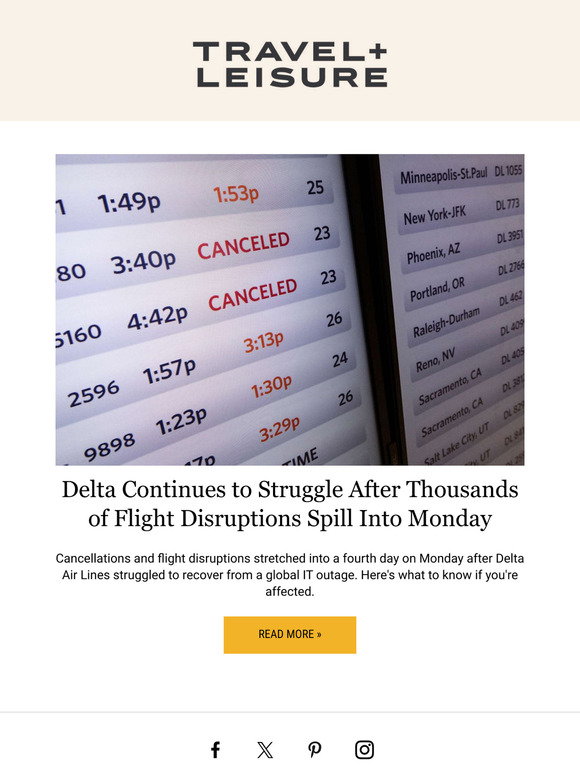 Travel + Leisure: Delta Continues to Struggle After Thousands of Flight ...