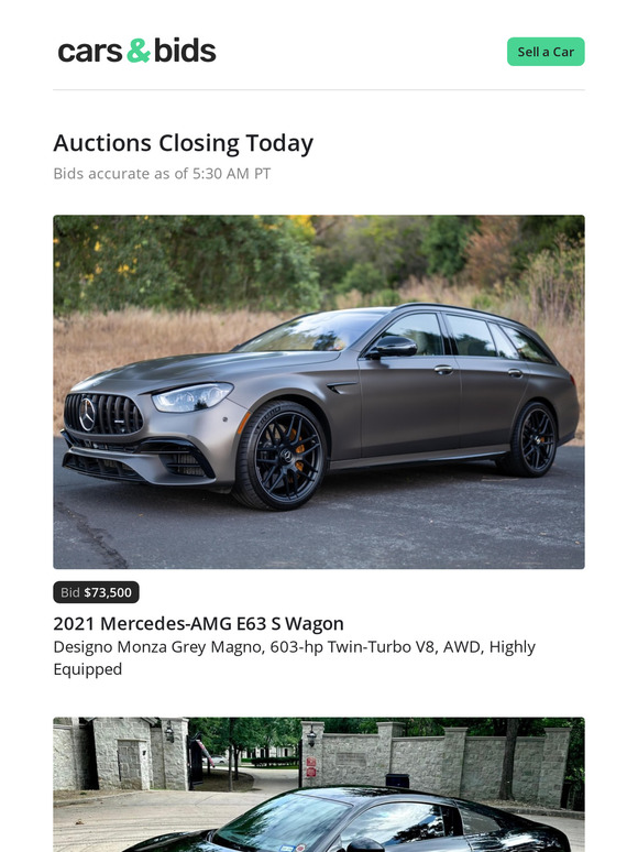 Cars & Bids: Cars & Bids Today | Milled