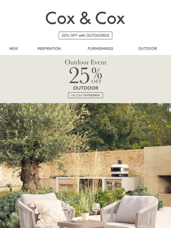 Cox and Cox: How to create outdoor rooms | 25% OFF in the Outdoor Event ...
