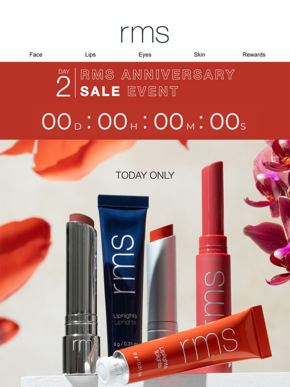RMS Beauty: Anniversary Day 2: Buy One, Get One FREE ALL LIPS 💋 | Milled