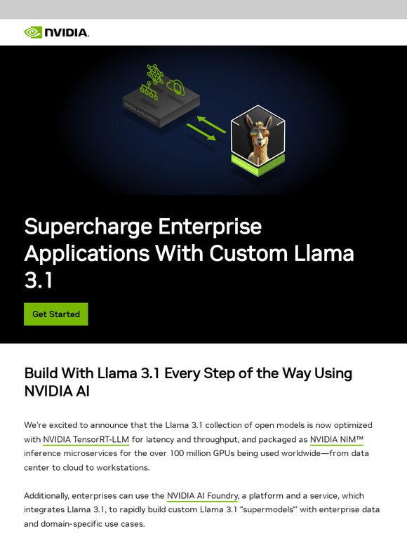 Nvidia: Llama 3.1 now available as NVIDIA NIMs | Milled