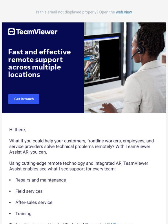 TeamViewer: Easy. Fast. AR-enhanced. | Milled