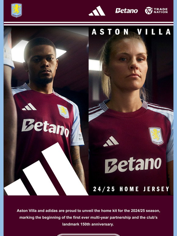 Aston Villa: Aston Villa & adidas reveal 2024/25 home kit | Milled