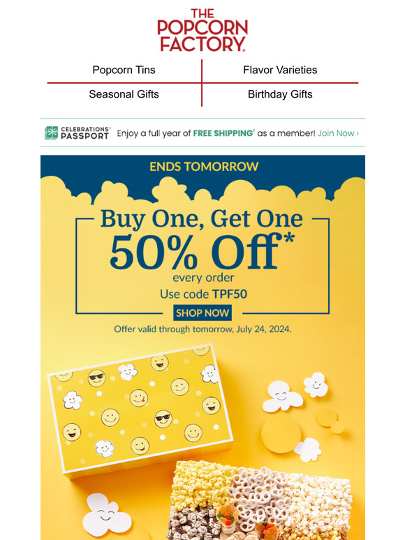 The Popcorn Factory: ‼️ Get double the pop through tomorrow. | Milled