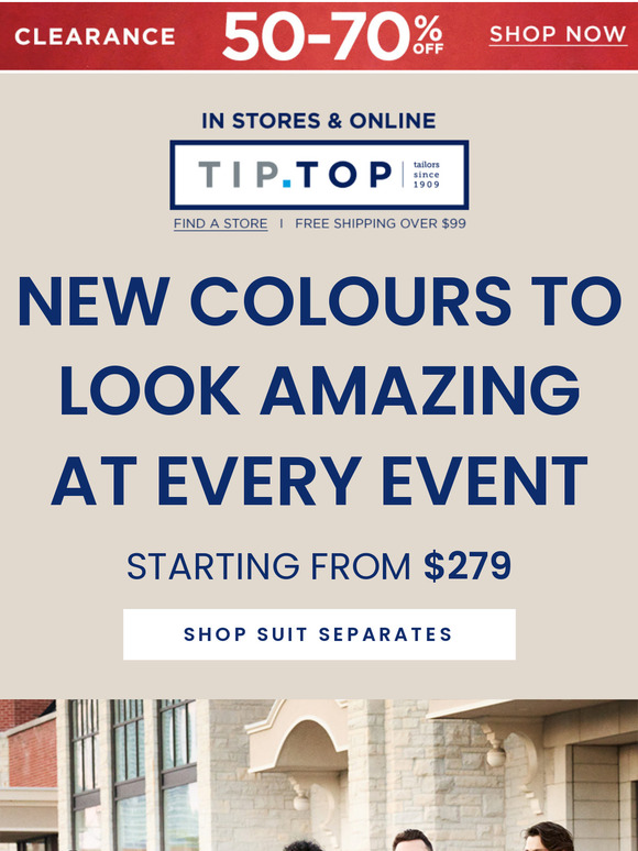 Tip Top Tailors: Just Arrived! New Colours Of Our #1 Suit | Milled