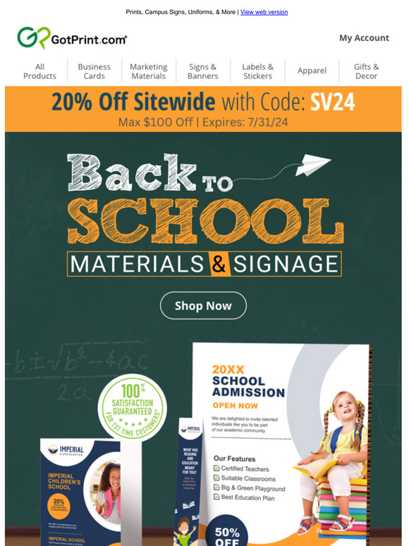 Gotprint.com: Back-to-School on a Budget | Milled