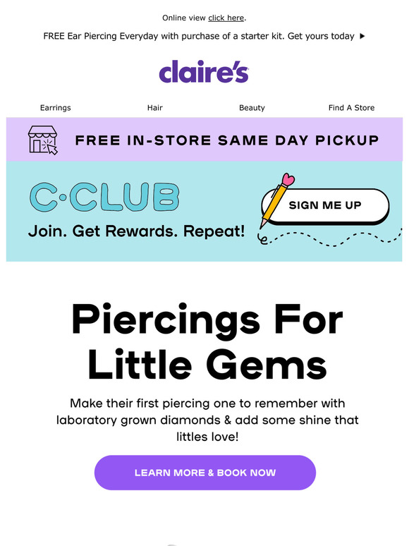 Claire's: Make memories with your little gems & get their first ...
