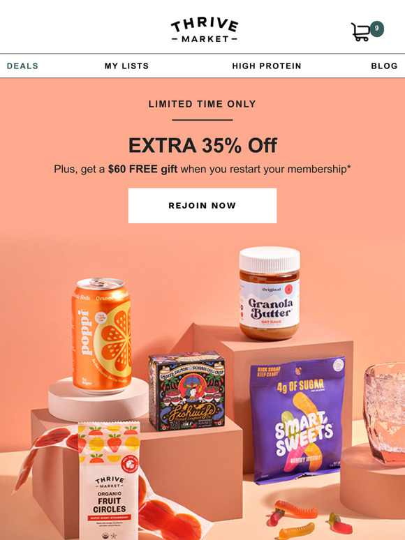 Thrive Market Email Newsletters: Shop Sales, Discounts, and Coupon Codes