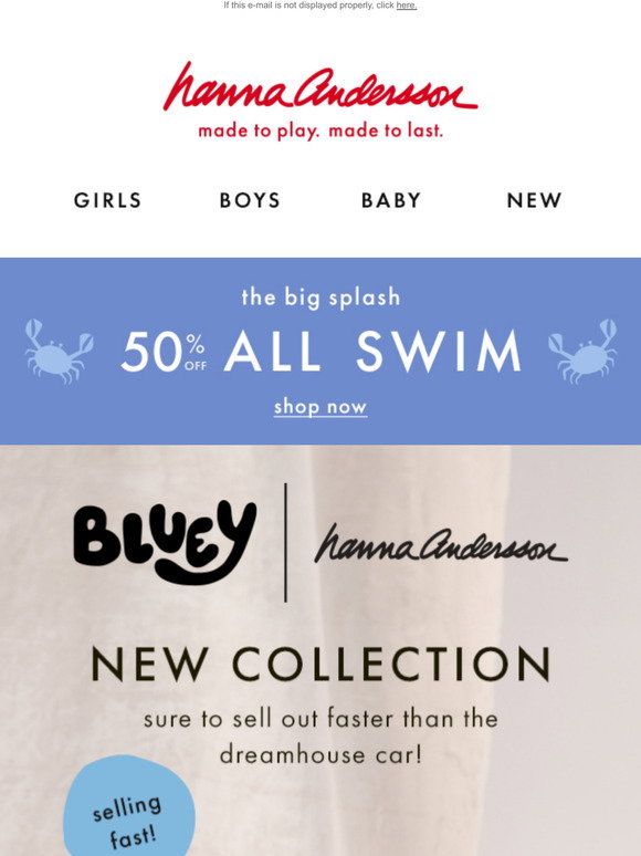 Hanna Andersson: Activate Dance Mode: New Bluey Is Here | Milled