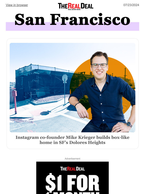 The Real Deal: Instagram co-founder builds box-like home in SF; Hotel Carlton owner sues Sonder ...