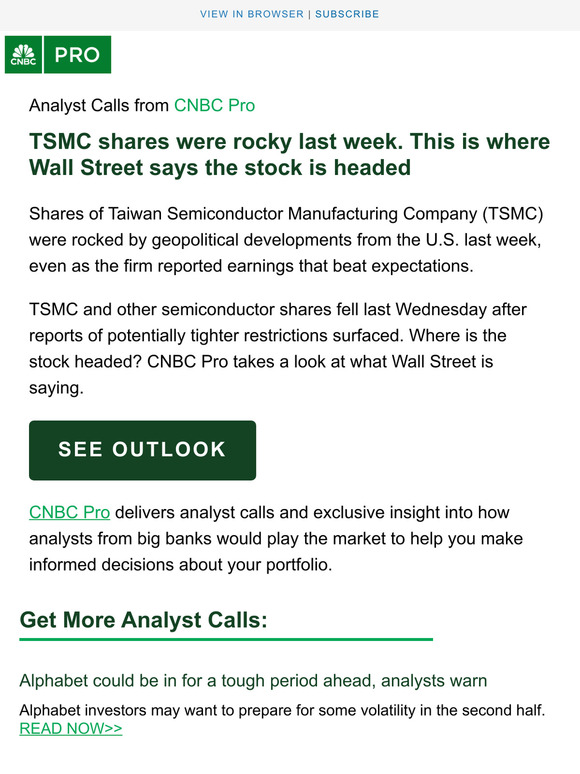CNBC: What's Ahead for TSMC? Here's What Wall Street Thinks | Milled