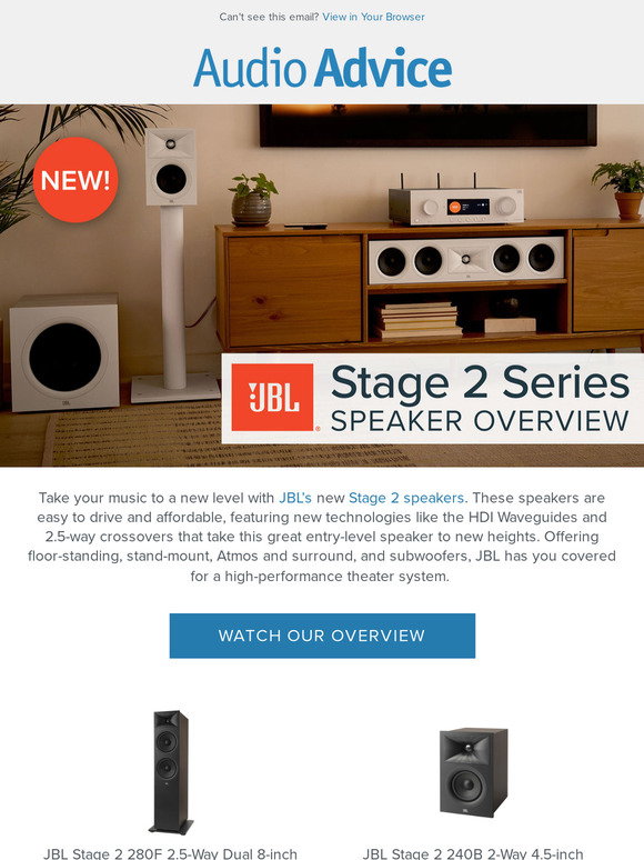 Audio Advice: NEW! JBL Stage 2 Series Speaker Overview | Milled