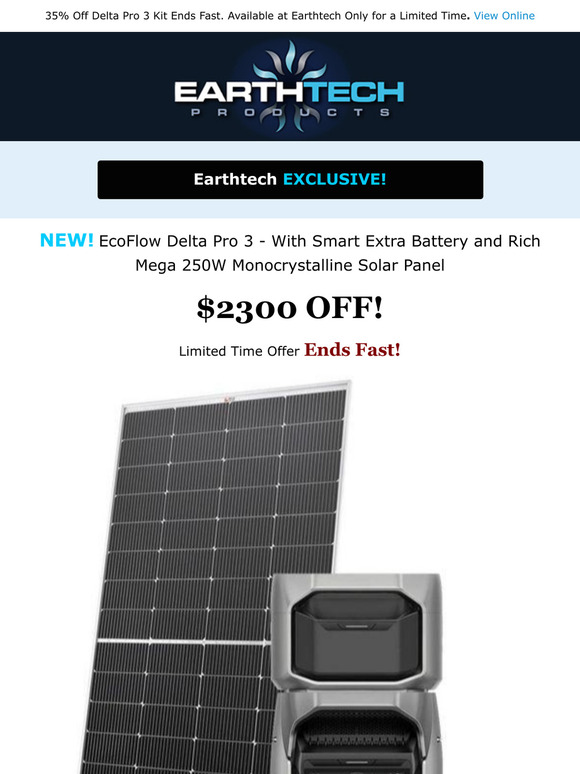 Earthtech Products: 💥Earthtech Exclusive: [NEW] EcoFlow Delta Pro 3 Kit ...