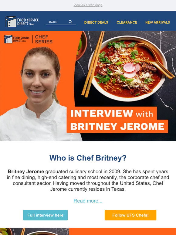 Food Service Direct: 👨‍🍳 Meet Unilever's Chef Britney Jerome | Milled