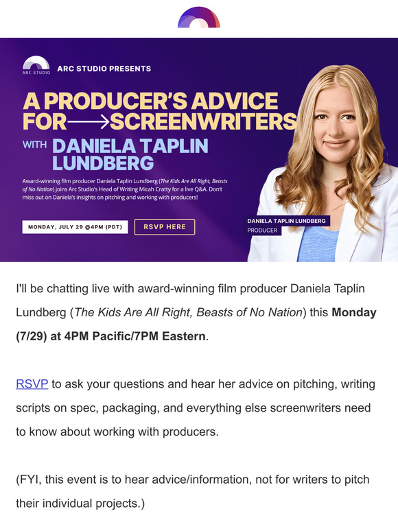 Arc Studio: live Q&A with a film producer | Milled