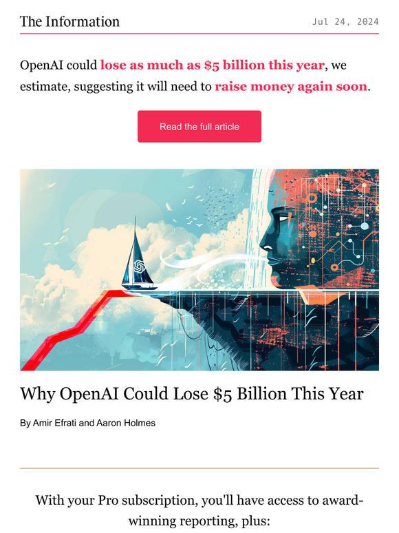 The Information: True Value: Why OpenAI Could Lose $5 Billion This Year ...