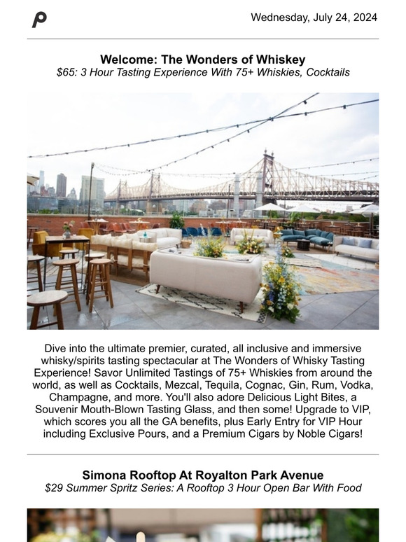 Pulsd: Unmissable: Wonders Of Whiskey, Eataly Food Fest, Only Love ...