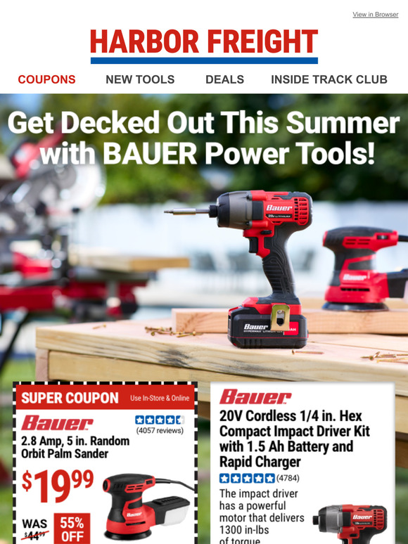 Harbor Freight: Your Deck, Our Tools, Your Summer Savings! | Milled