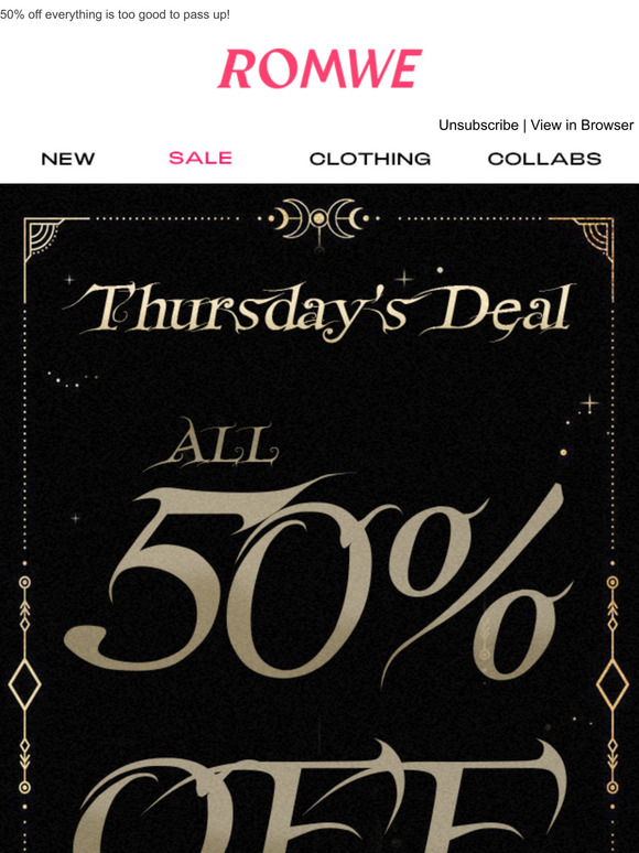 ROMWE: A SALE STORM is coming! There's Still Time... 99% OFF Plus FREE ...