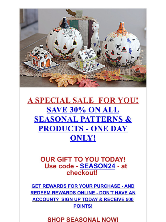 Blue Rose Pottery: Holiday cheer is here, and so are the savings! Save ...