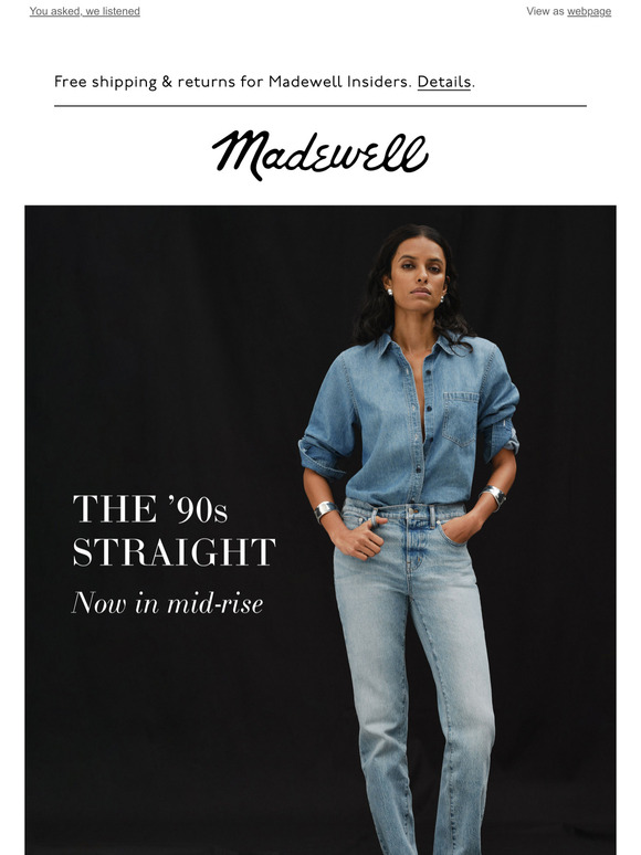 Madewell Email Newsletters: Shop Sales, Discounts, and Coupon Codes