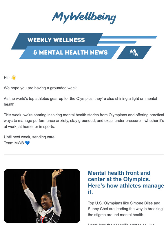 MyWellbeing: 🏋️‍♂️ Overcome performance anxiety | 🥇 Olympians on Mental Health | 🏃You're not ...