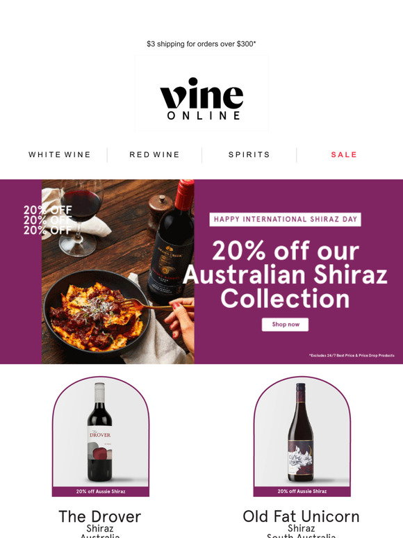 vine online: Shiraz From $7.99 - 72 Hours Left! | Milled