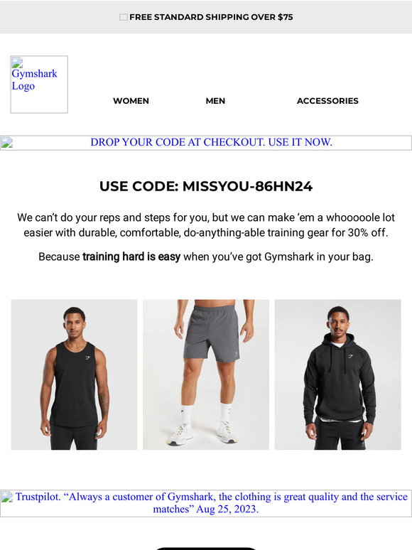 Gymshark Email Newsletters: Shop Sales, Discounts, and Coupon Codes