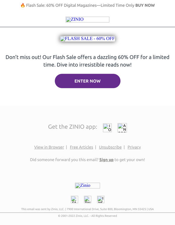 ZINIO Digital Magazines: 📚⚡ Unleash the Savings: 60% Off—Flash Sale ...
