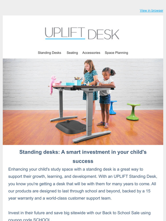 UPLIFT Desk: Standing desks for kids: A healthier way to study | Milled