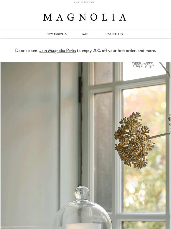 Magnolia Email Newsletters: Shop Sales, Discounts, and Coupon Codes