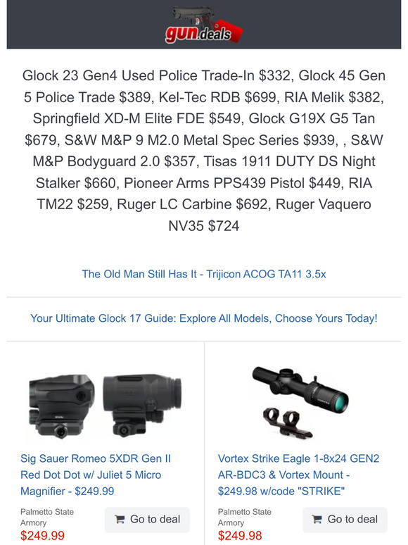 Gun.deals: 🔥Kel-Tec R50 $399, Springfield M1A SOCOM Kryptek Highlander ...